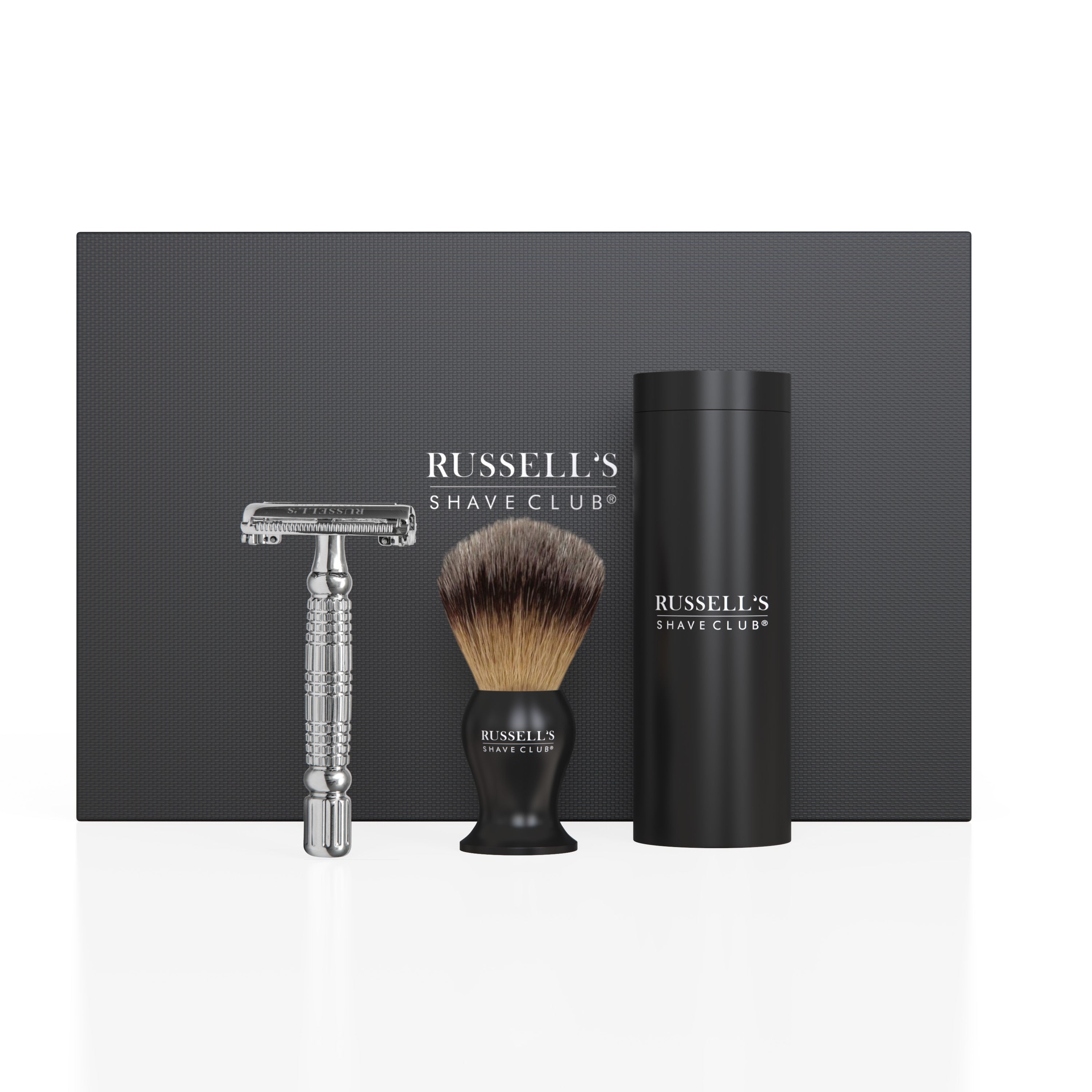 Chrome Butterfly Safety Razor With Synthetic Shave Brush - Includes 10 ...